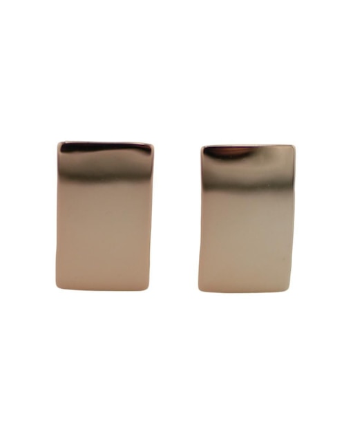 Aretes cuadrados Wünd de oro con acabado brillante 1