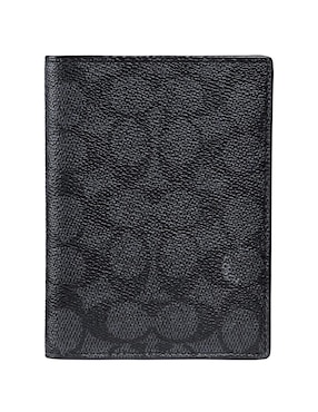 Porta pasaporte Coach negro