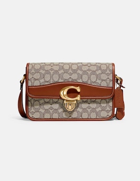Bolsa shoulder Coach Signature Jacquard para mujer